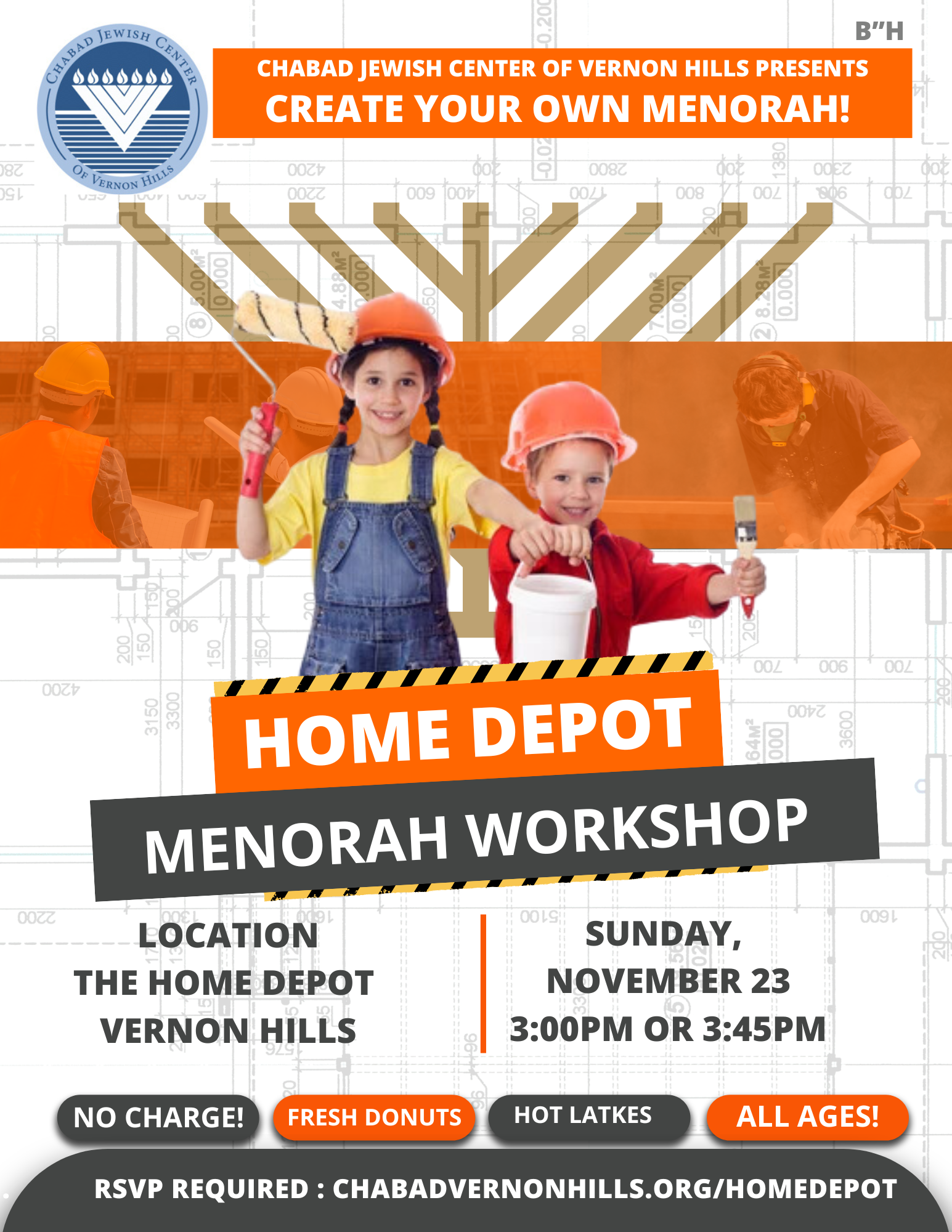 Home Depot Menorah Workshop - ChabadVernonHills.org